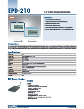 電子ペーパー式ネームカード、EPD-210【英語版】 製品カタログ アドバンテック | イプロスものづくり