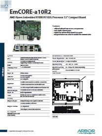 EmCORE-a10R2 Datasheet 仕様書 ARBOR Technology | イプロスものづくり