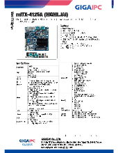 Mini ITX規格産業用マザーボード【mITX-4125A】 製品カタログ | カタログ | V-net AAEON - Powered by イプロス