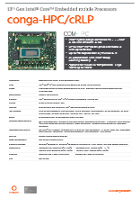 COM-HPC Client: conga-HPC/cRLP データシート 製品カタログ コンガテックジャパン | イプロスものづくり