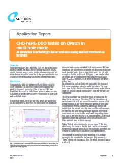 CHO-hERG DUO tested on QPatch in multi-hole mode アプリケーションノート | カタログ ...