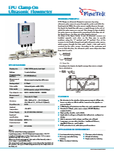 DM_EPU Clamp-On Ultrasonic Flowmeter 製品カタログ FineTek Co., Ltd. | イプロスものづくり