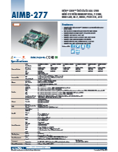 【Mini-ITX】産業用マザーボード、AIMB-277【英語版】 製品カタログ | カタログ | アドバンテック - Powered by イプロス