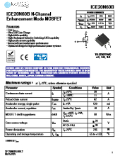ICE20N60B 20A,600V D2PAK package 製品カタログ アイスモス・テクノロジー・ジャパン | イプロスものづくり