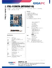 Mini ITX規格産業用マザーボード【iTXL-1135G7A】 製品カタログ V-net AAEON | イプロスものづくり