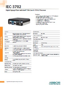 IEC-3702 Datasheet 仕様書 ARBOR Technology | イプロスものづくり