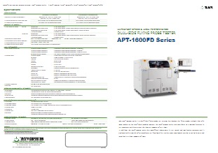 Dual-side Flying Probe Tester APT-1600FD Series 製品カタログ タカヤ | イプロスものづくり
