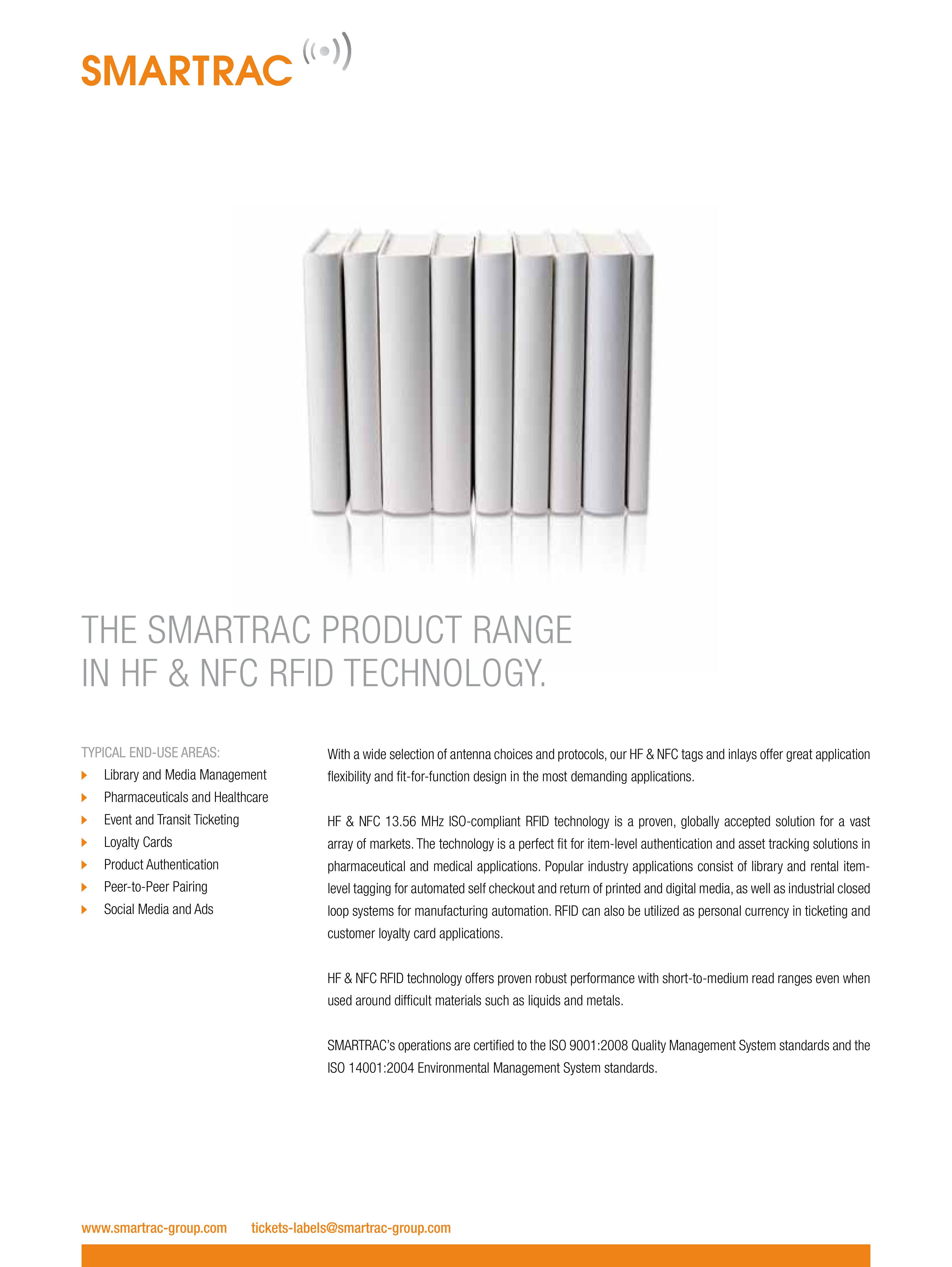 RFID ICタグ SMARTRAC HF&NFC 総合カタログ 日精 | イプロスものづくり