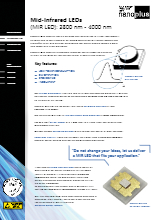 Mid-Infrared LEDs (MIR LED): 2800 nm - 4000 nm 製品カタログ キーストンインターナショナル ...