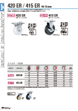 固定式プレート取付 420ER/415ER 40-125mm：ハンマーキャスター 製品カタログ 高津伝動精機 | イプロスものづくり