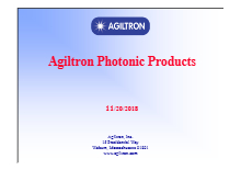 【英語版】Agiltron Photonic Products 製品カタログ セブンシックス | イプロスものづくり