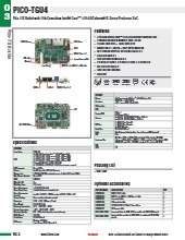 PICO ITX規格 産業用CPUボード【PICO-TGU4】 製品カタログ V-net AAEON | イプロスものづくり
