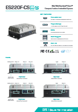 第9/8世代 CPU搭載 コンパクトな産業用ファンレス組込み小型PC DFI ES220F-CS 製品カタログ 製品カタログ サンテックス | イプロスものづくり