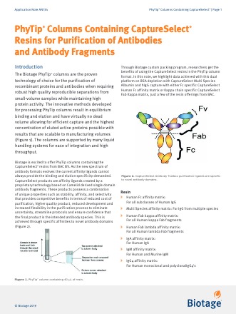 PhyTipカラムとCaptureSelectレジンによる抗体および抗体フラグメントの精製 アプリケーションノート バイオタージ・ジャパン ...