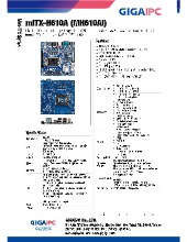 GIGAIPC 産業用Mini ITXマザーボード【mITX-H610A】 製品カタログ V-net AAEON | イプロスものづくり