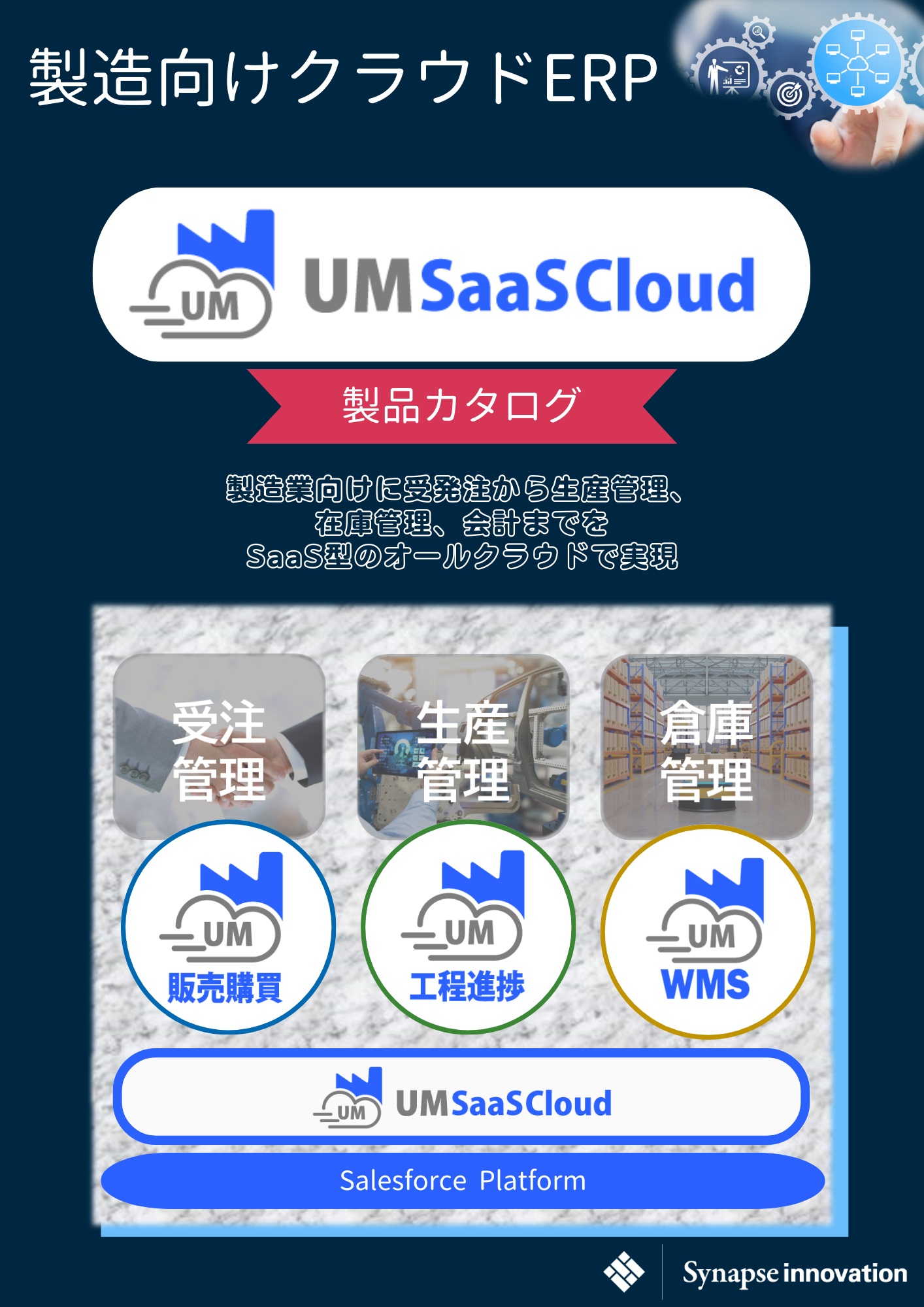 【パンフレット】クラウド生産・工程・販売管理 UM SaaS Cloud 製品カタログ シナプスイノベーション | イプロスものづくり