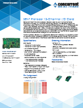 SENT Protocol 12-Channel I/O Card（英語版カタログ） 技術資料・事例集 コンカレント日本 | イプロスものづくり