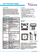 DM_ECP1 Pressure Guage 製品カタログ FineTek Co., Ltd. | イプロスものづくり