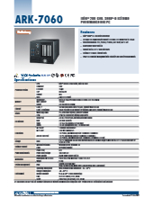 ファンレス組込みPC アドバンテック ARK-7060【英語版】 製品カタログ アドバンテック | イプロスものづくり