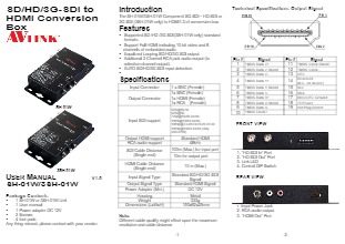 3G-SDI to HDMI コンバータ 3SH-01W 製品カタログ 製品カタログ サンテックス | イプロスものづくり