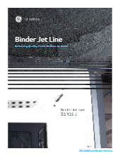 GE Additive Binder Jet Line （英語版） 製品カタログ 三菱商事テクノス | イプロスものづくり