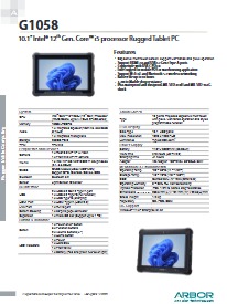 G1058 Datasheet 仕様書 ARBOR Technology | イプロスものづくり