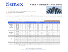 【SUNEX社製】超高解像度・広角レンズ製品一覧 製品カタログ シリコンデバイス | イプロスものづくり