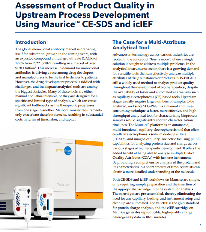 ＜Maurice資料＞Maurice CE-SDS および icIEF を使用した上流工程開発における製品品質の評価 | プロテインシンプル ...