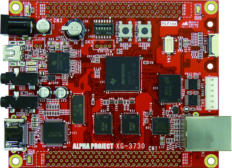 Linux/Android対応 テキサス・インスツルメンツ製 DaVinciシリーズ ARM Cortex-A8コア DM3730搭載 「XG-3730」正式リリース | 株式会社アルファ ...