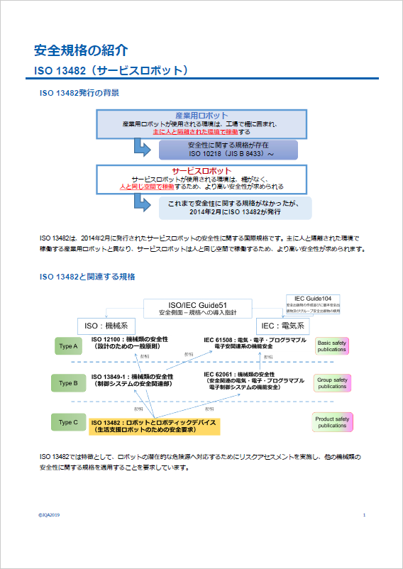 【安全規格の紹介資料】ISO 13482（サービスロボット） 一般財団法人 日本品質保証機構 | イプロスものづくり