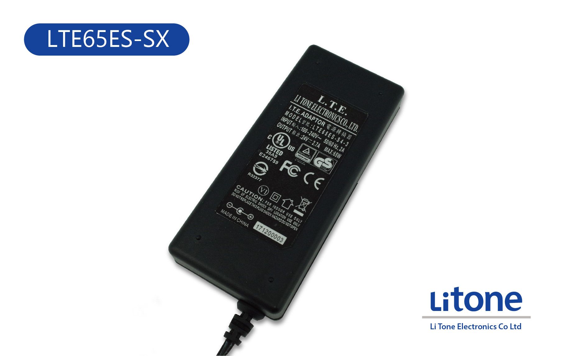 LTE65ES 65W アダプター AC ADAPTER 電源 力英電子(LITONE ELECTRONICS) | イプロスものづくり