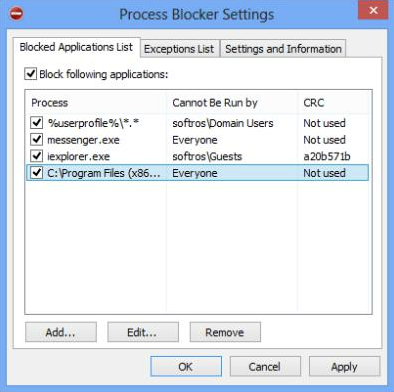 ソフトウェア『Process Blocker』 B7 | イプロスものづくり