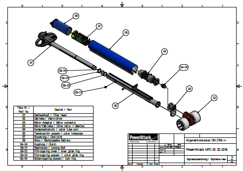 【PowerAttack MTC 30 CC】分解図 ダイナテック | イプロスものづくり