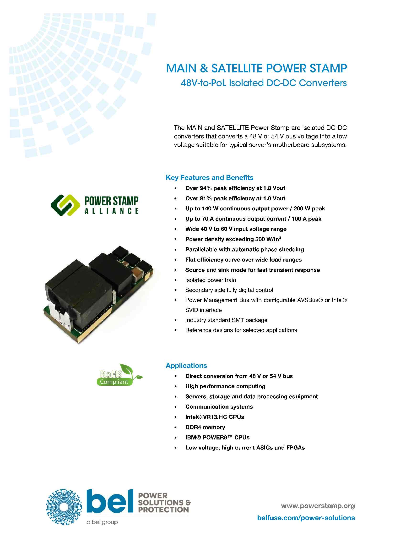 POWER STAMP 48V入力 超小型絶縁POL 日本ミック | イプロスものづくり