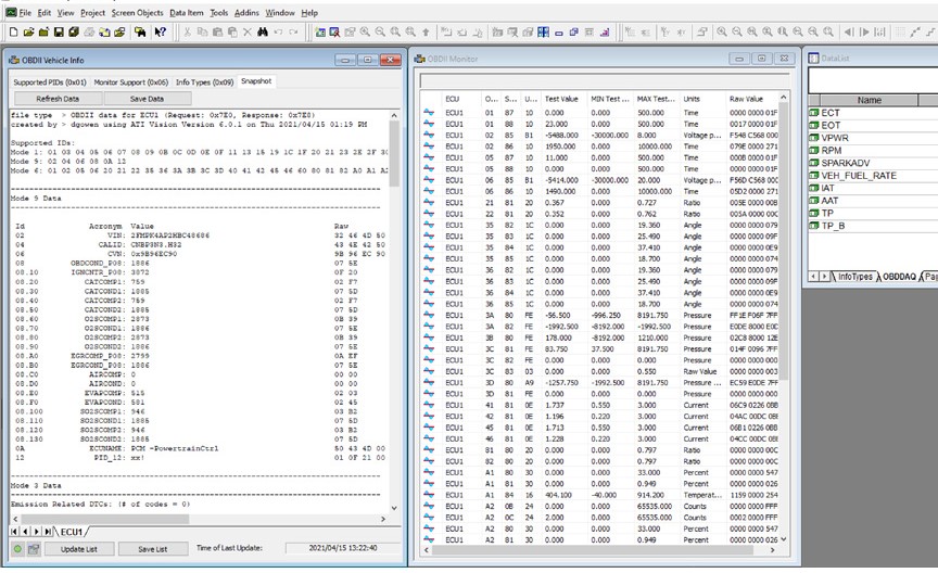 車両診断ソフト VISION CAN OBD II ATI Worldwide LLC | イプロスものづくり